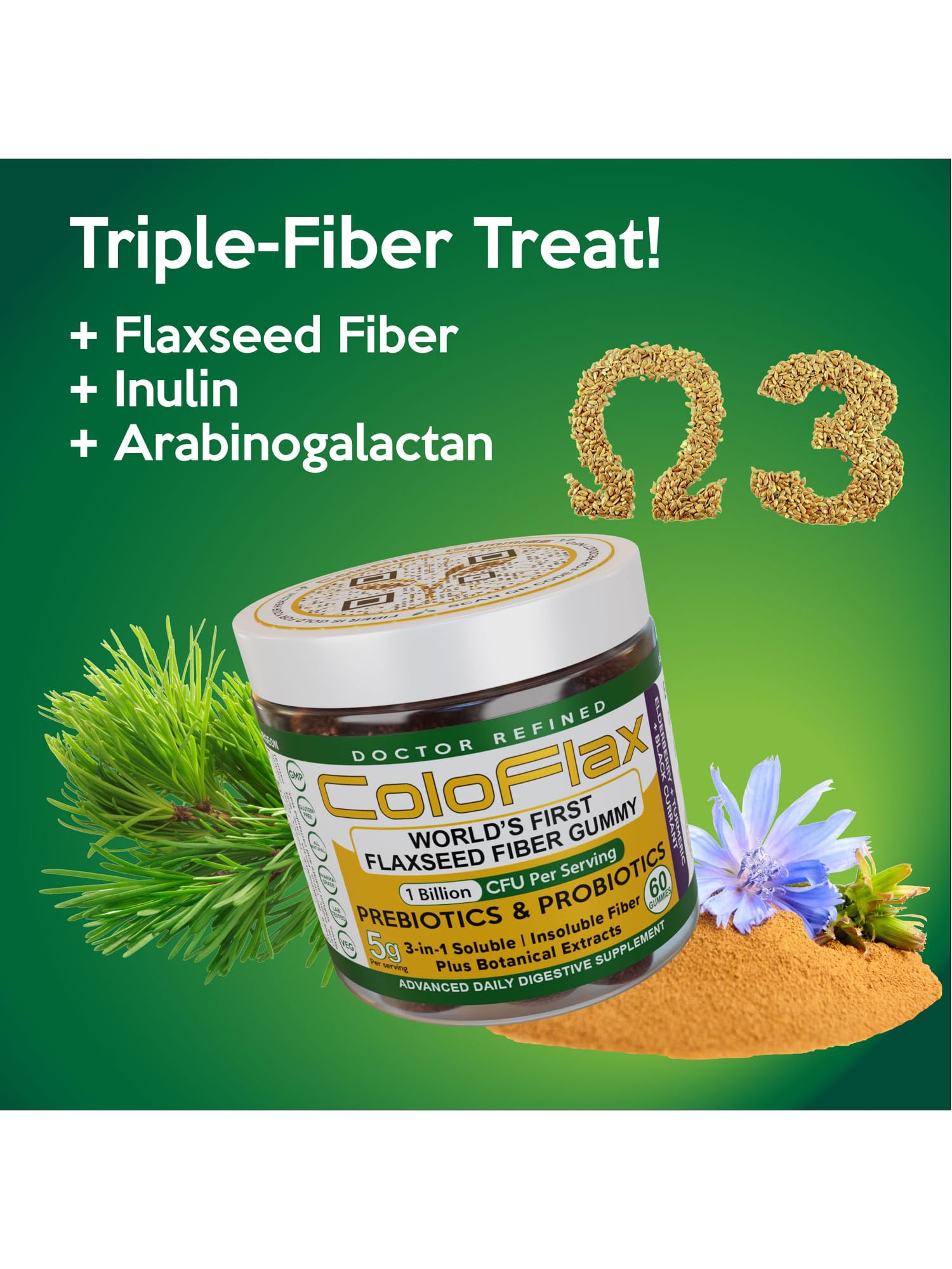 natural relief with flaxseed gummies