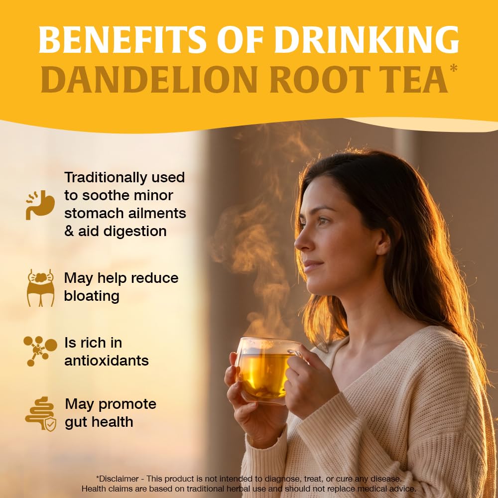 Natural remedy dandelion root tea