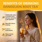 Natural remedy dandelion root tea