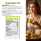 Natural remedy plantain leaf tea