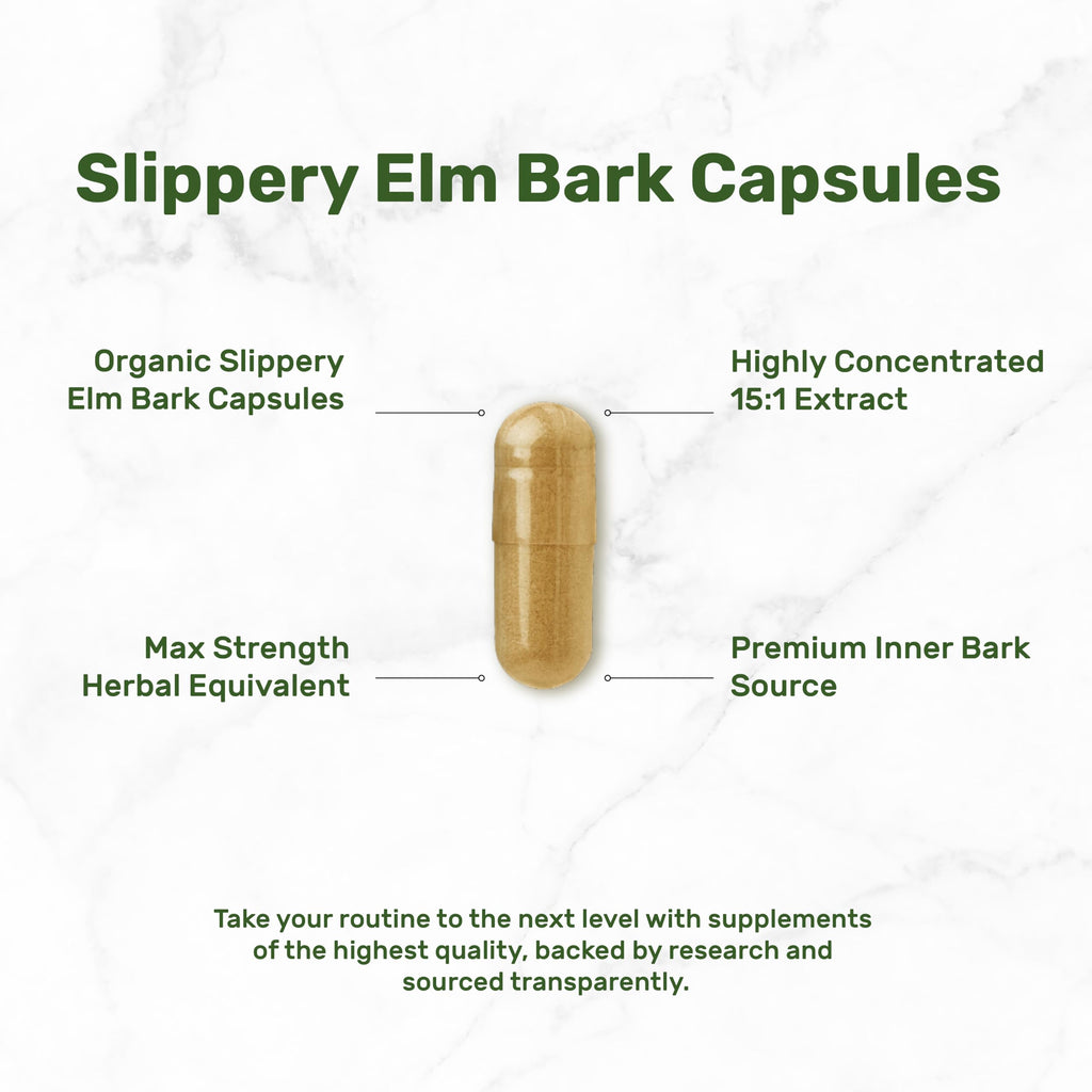 Natural remedy Slippery Elm capsules