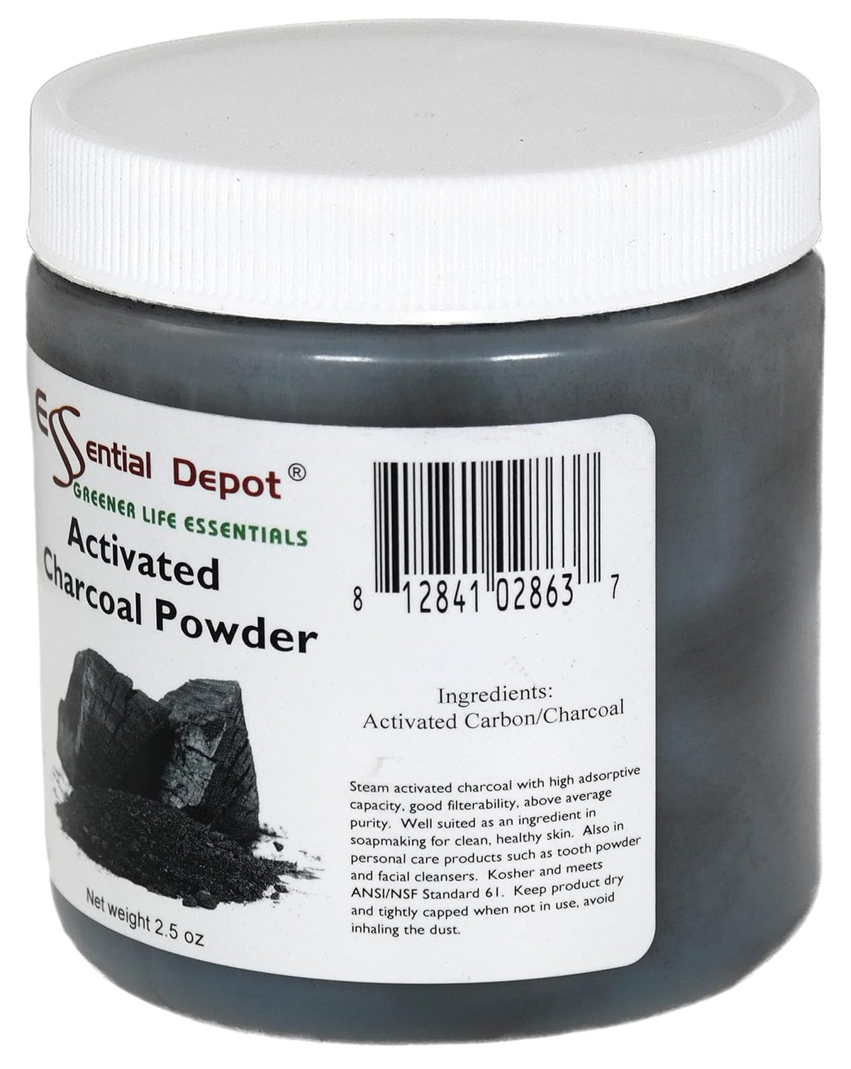 Natural remedy with activated charcoal powder