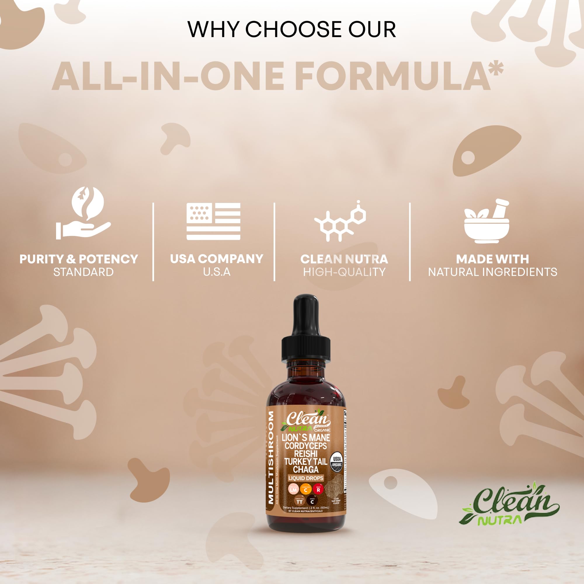 Natural remedy with mushroom supplements