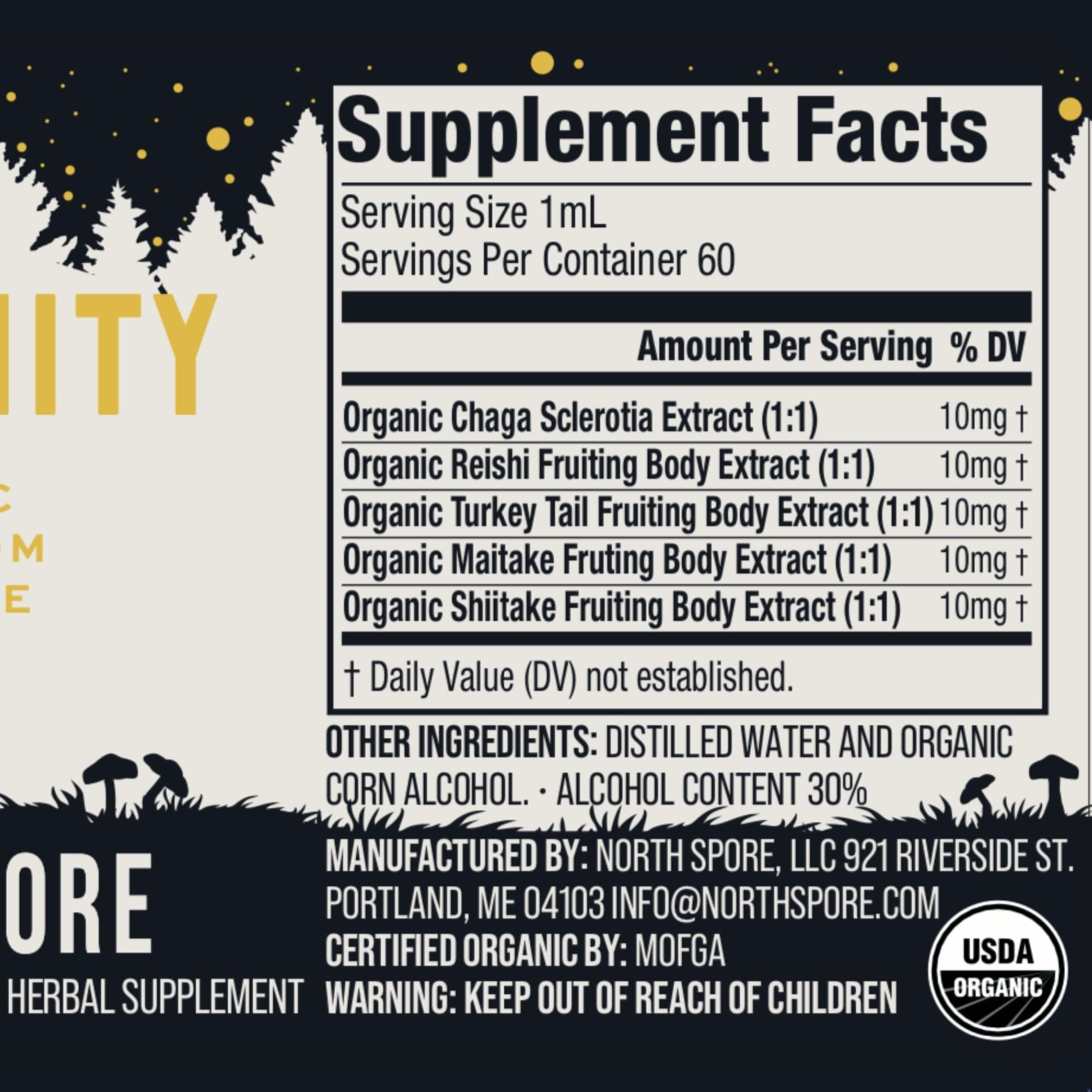 natural remedy with organic mushrooms