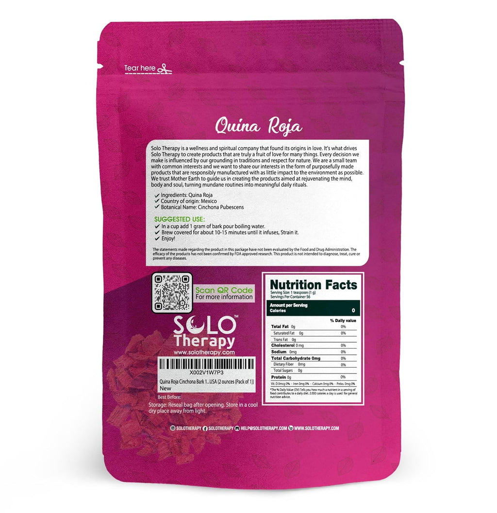 Natural remedy with Quina Roja cinchona