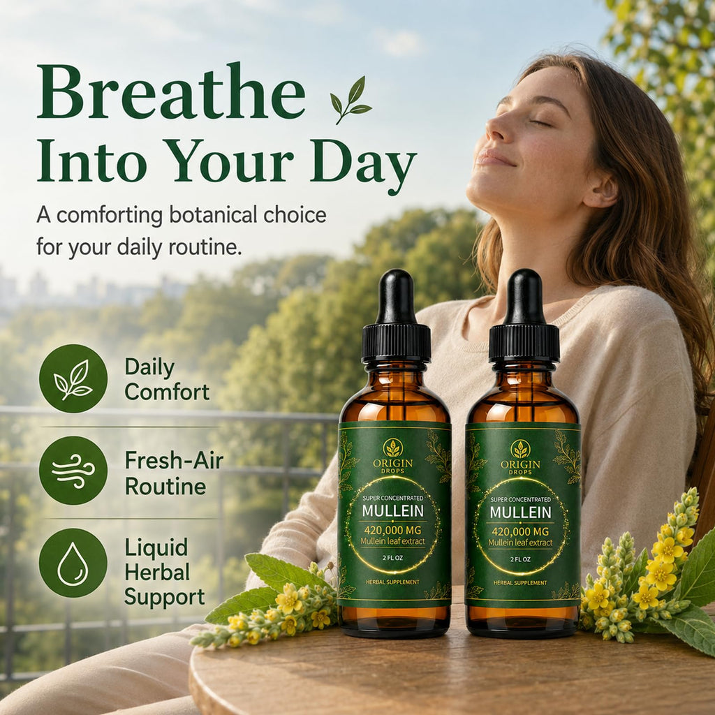 Natural respiratory support Mullein drops