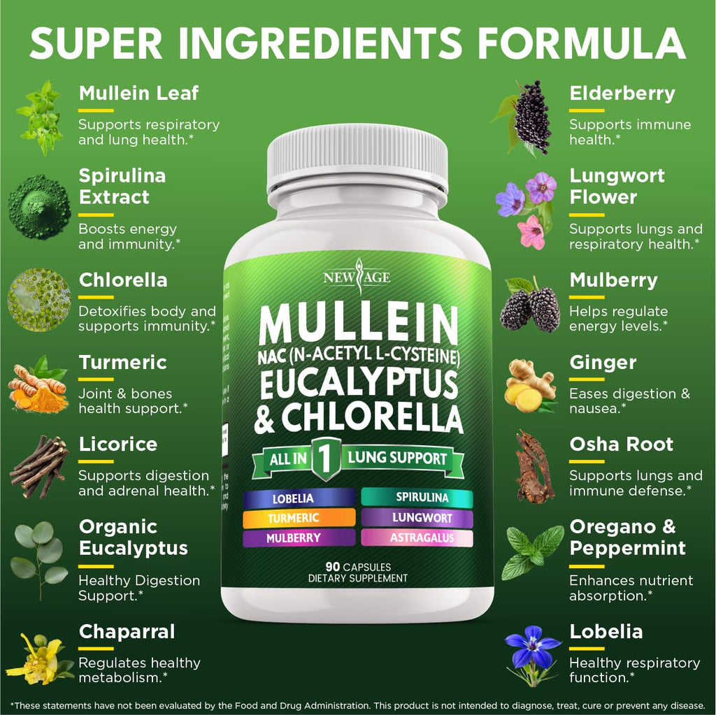 Natural respiratory support with mullein