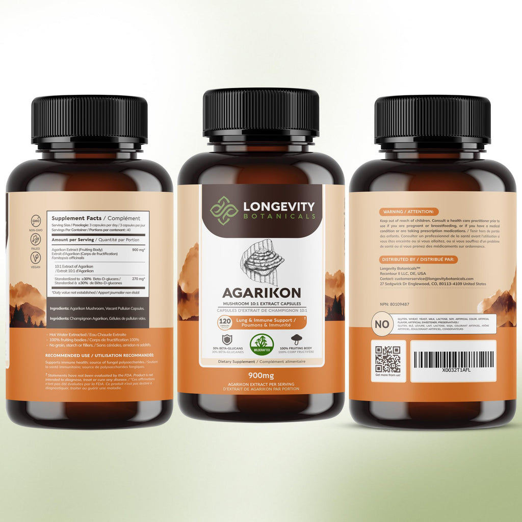 Natural respiratory support with mushrooms
