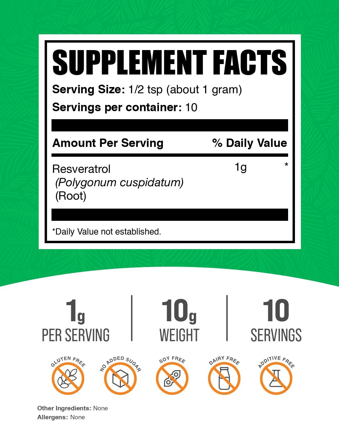 Natural resveratrol powder for health