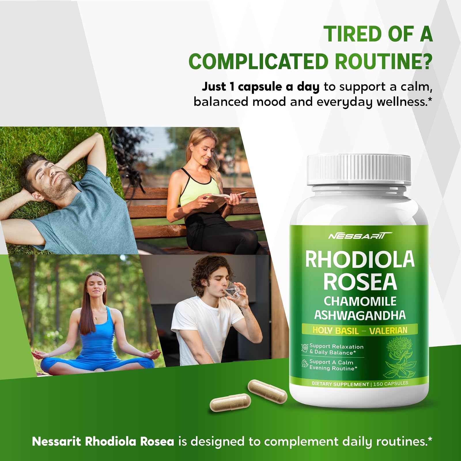 natural rhodiola and chamomile blend