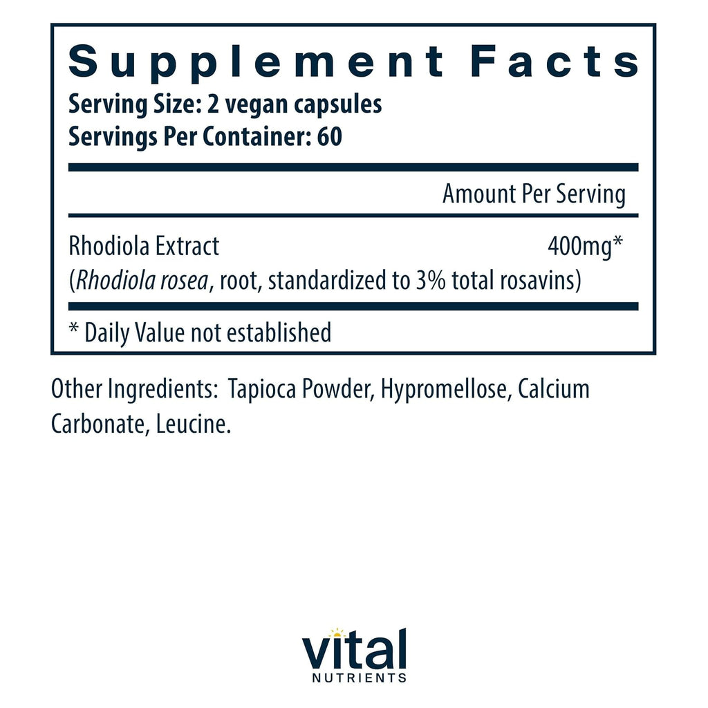 natural rhodiola capsules for energy