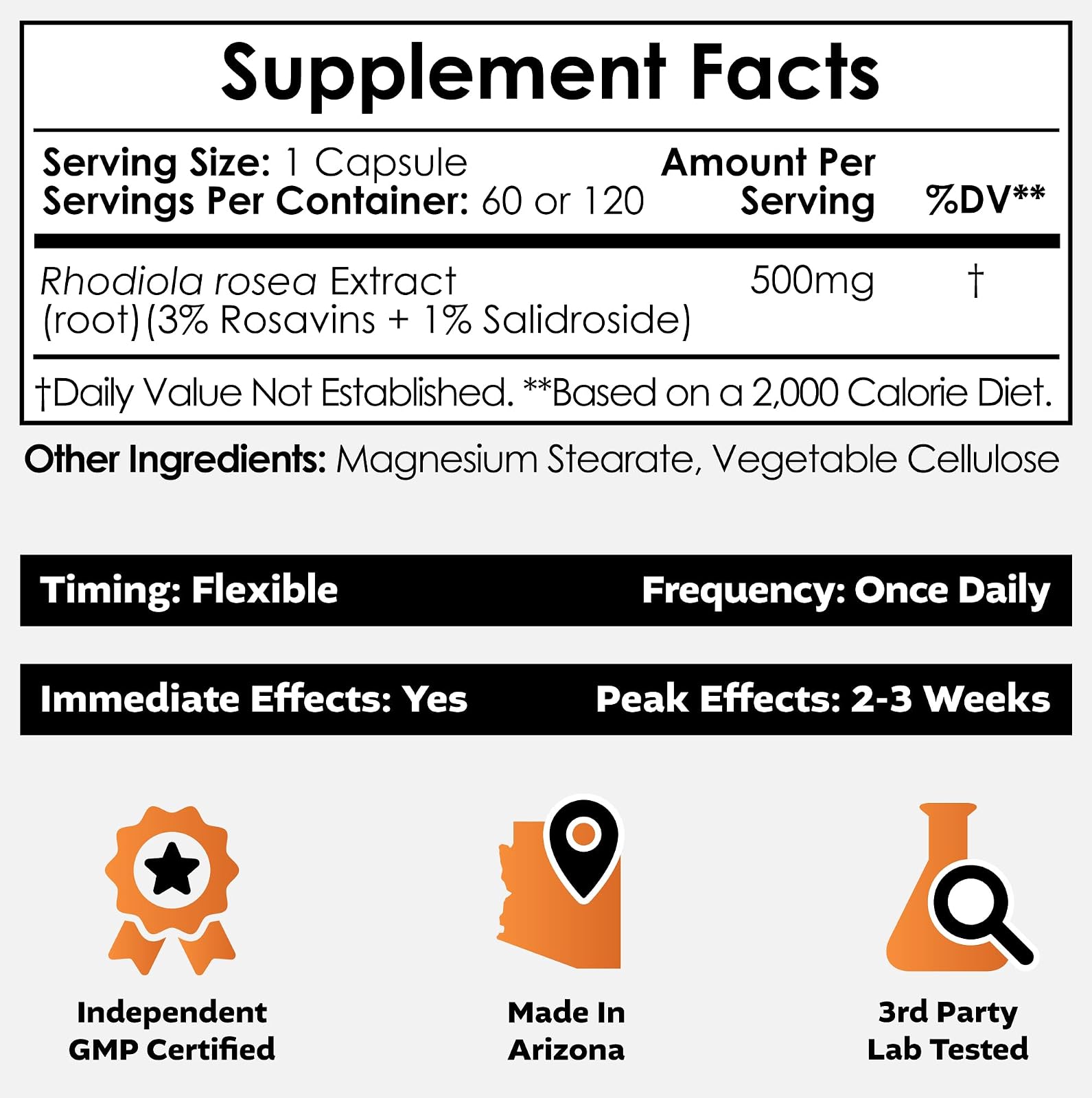 natural rhodiola supplement for energy boost