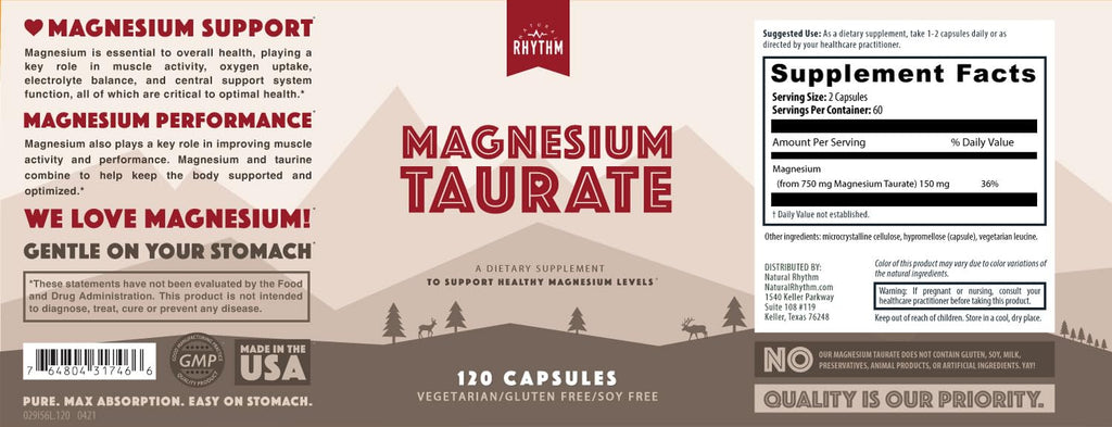 Natural Rhythm magnesium for stress relief