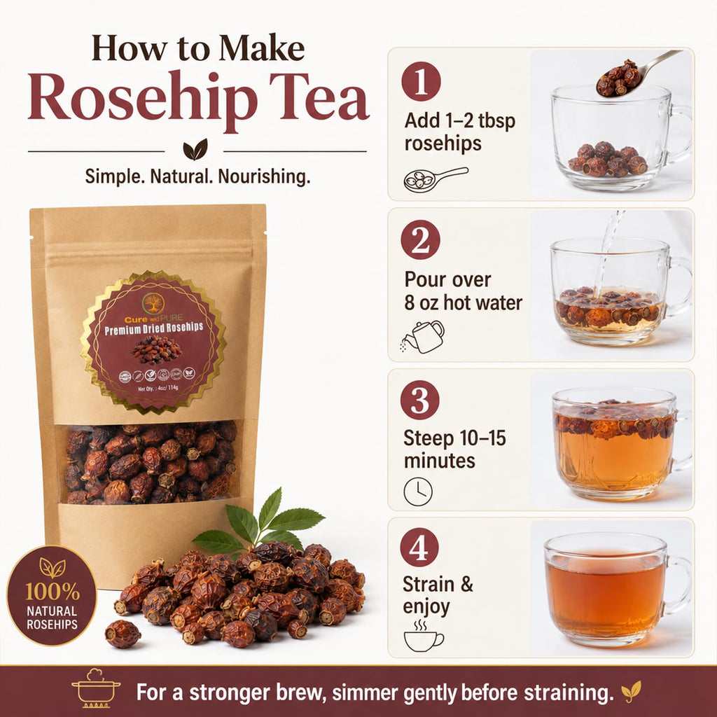 Natural rose hips tea for relaxation