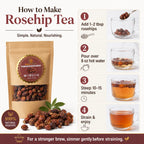 Natural rose hips tea for relaxation