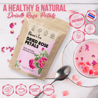 natural rose petal tea infusion