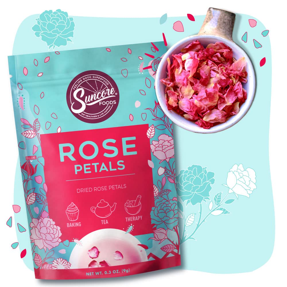 natural rose petals for chamomile tea