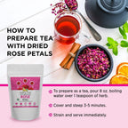 natural rose petals for chamomile tea
