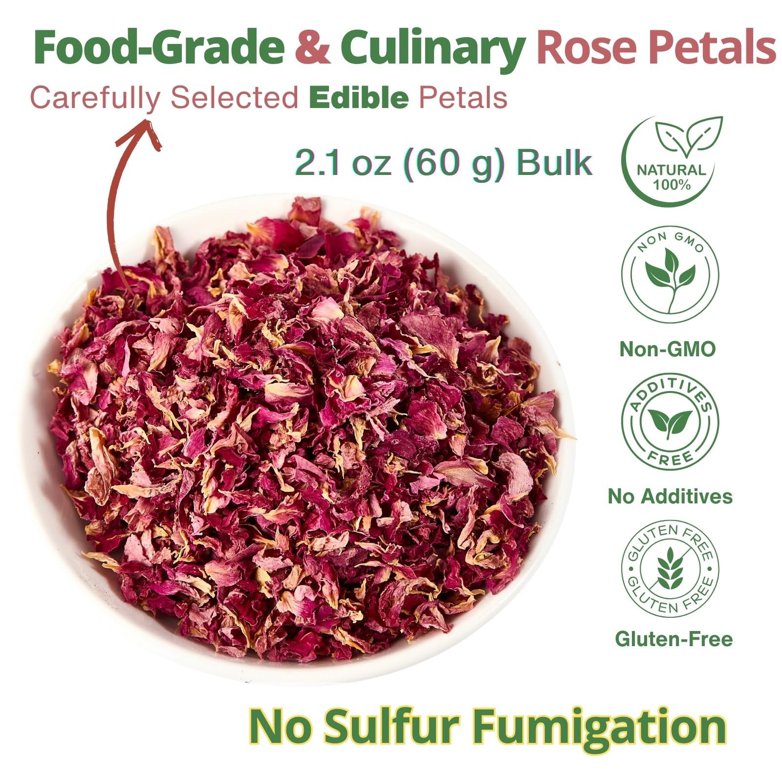 natural rose petals for herbal tea