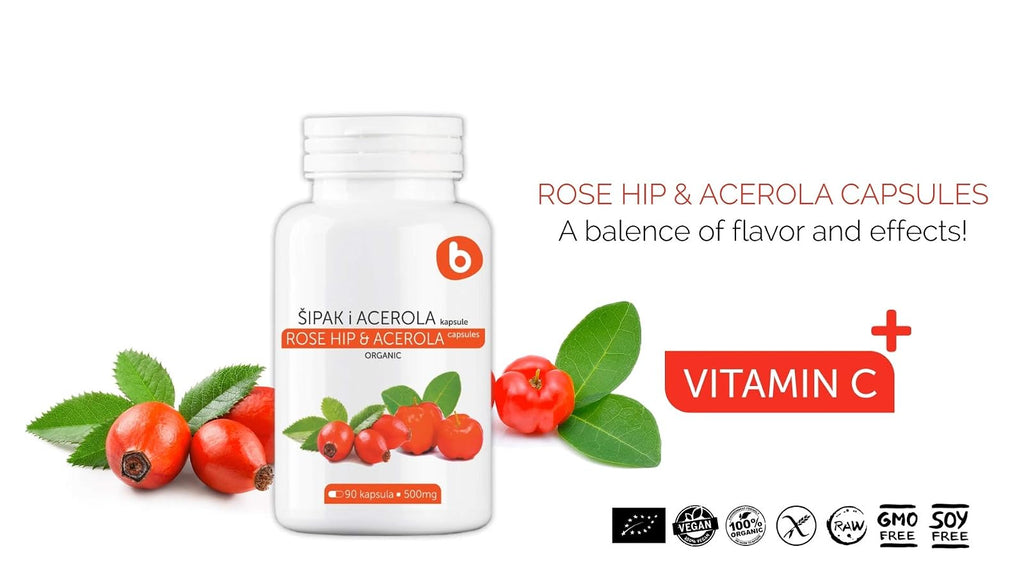 natural rosehips and acerola benefits