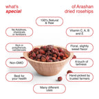 natural rosehips for tea brewing