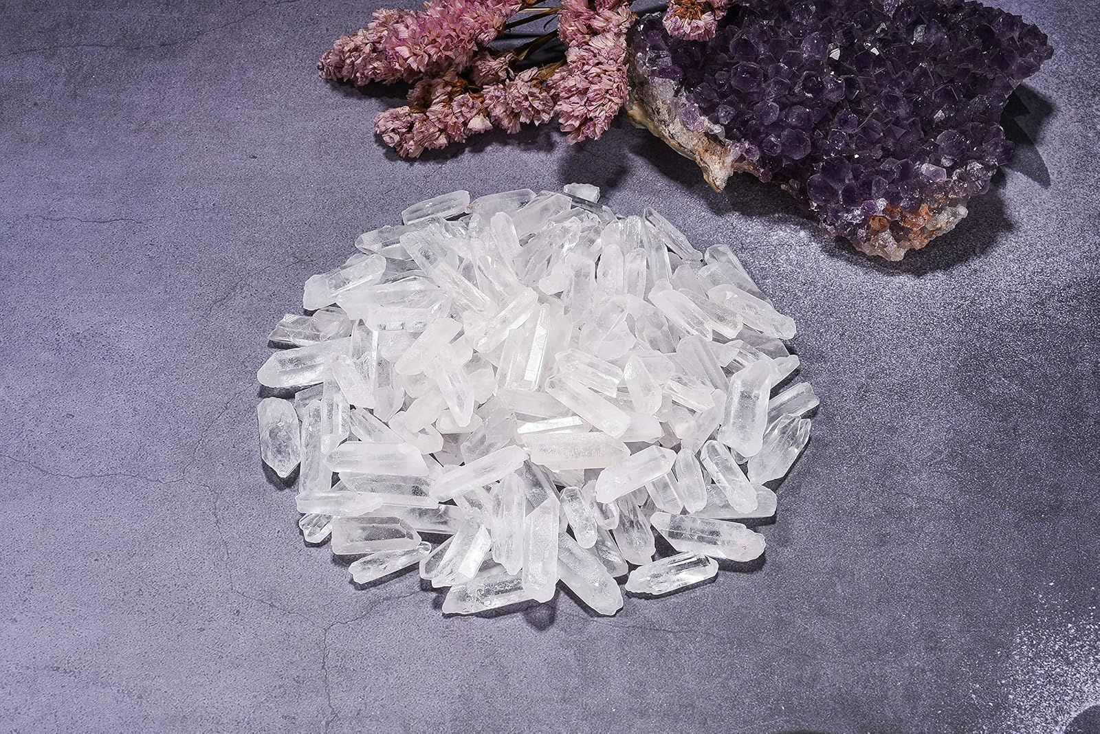 natural rough clear quartz crystal
