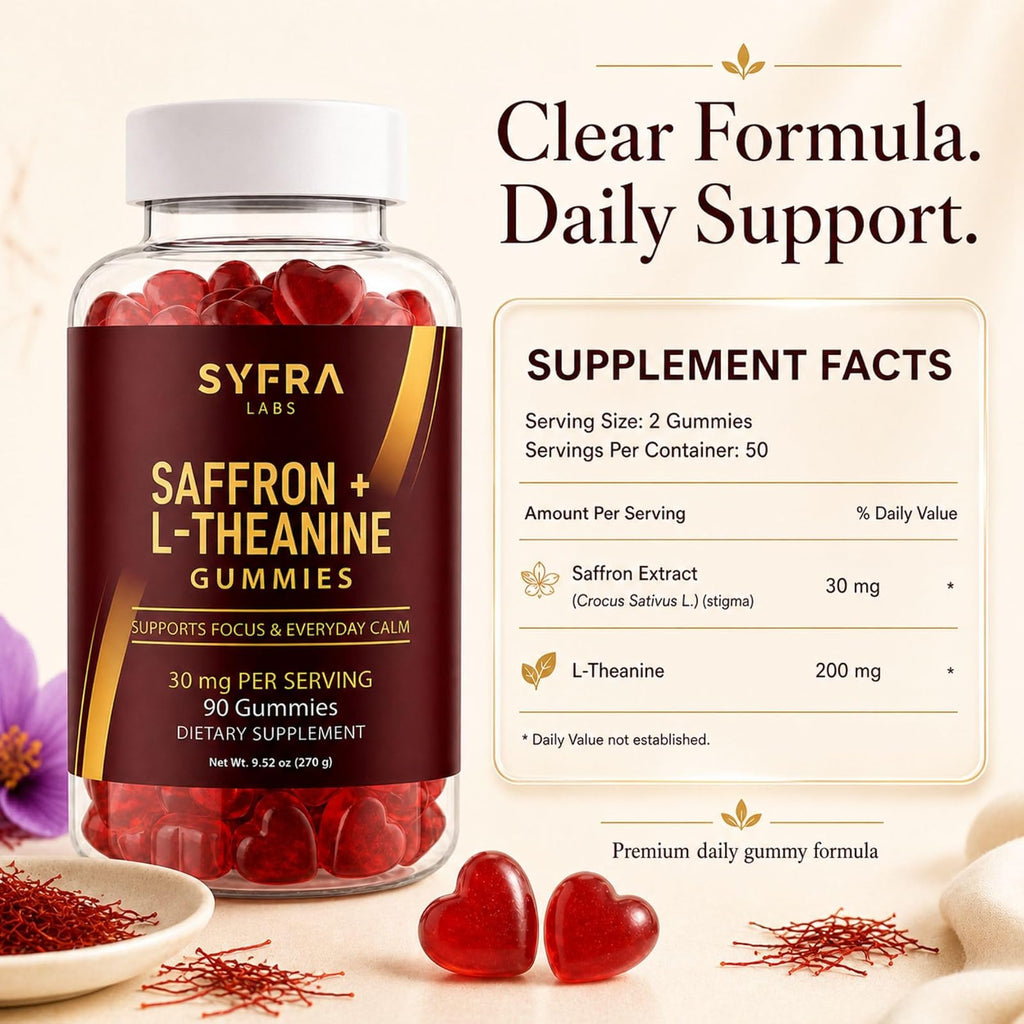 Natural saffron gummies for mood enhancement