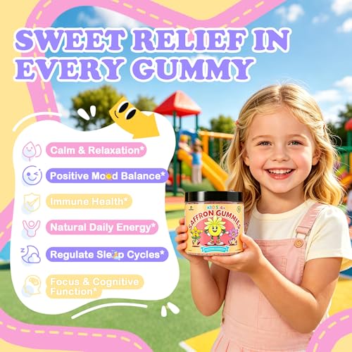 Natural saffron gummies for relaxation