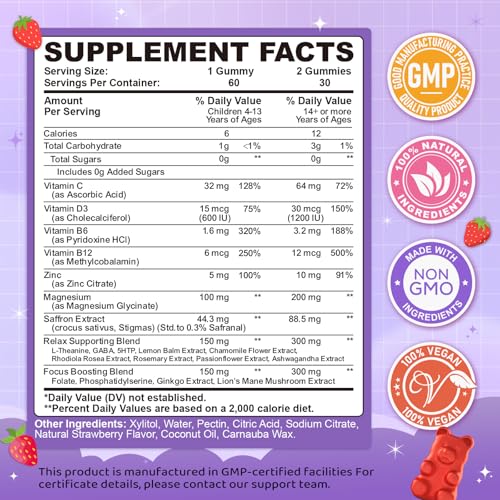 Natural saffron multivitamins for wellness