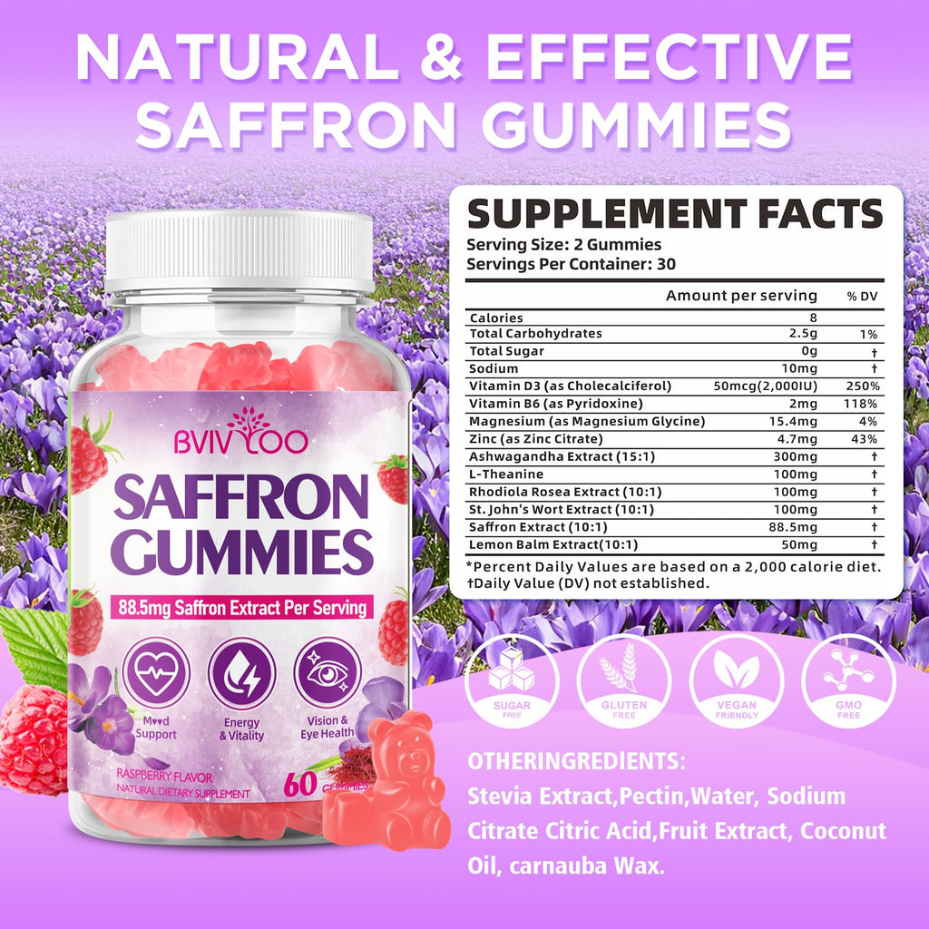 Natural saffron multivitamins for wellness