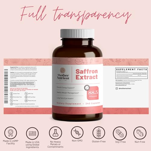 Natural saffron supplements for men and women