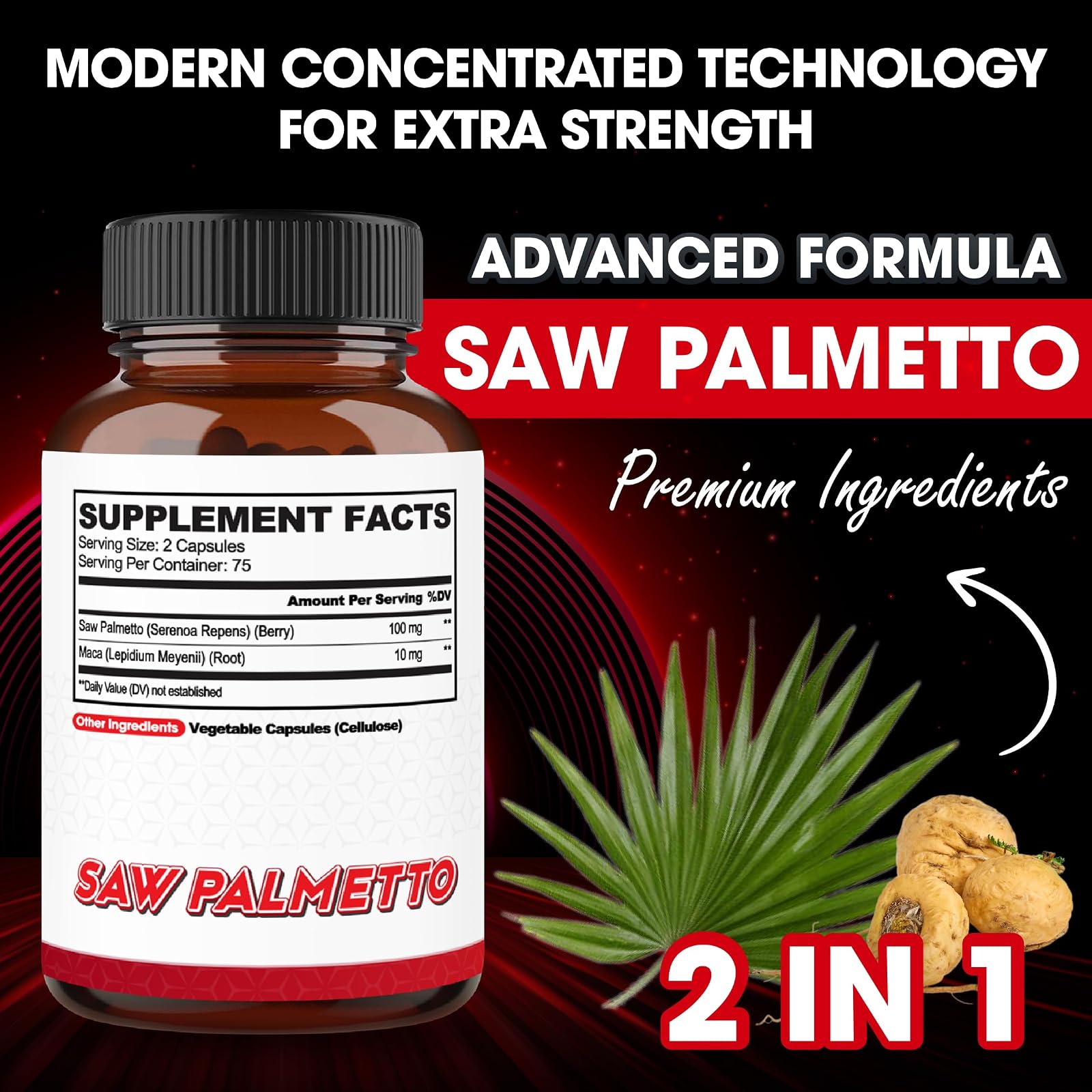 natural saw palmetto and maca root blend