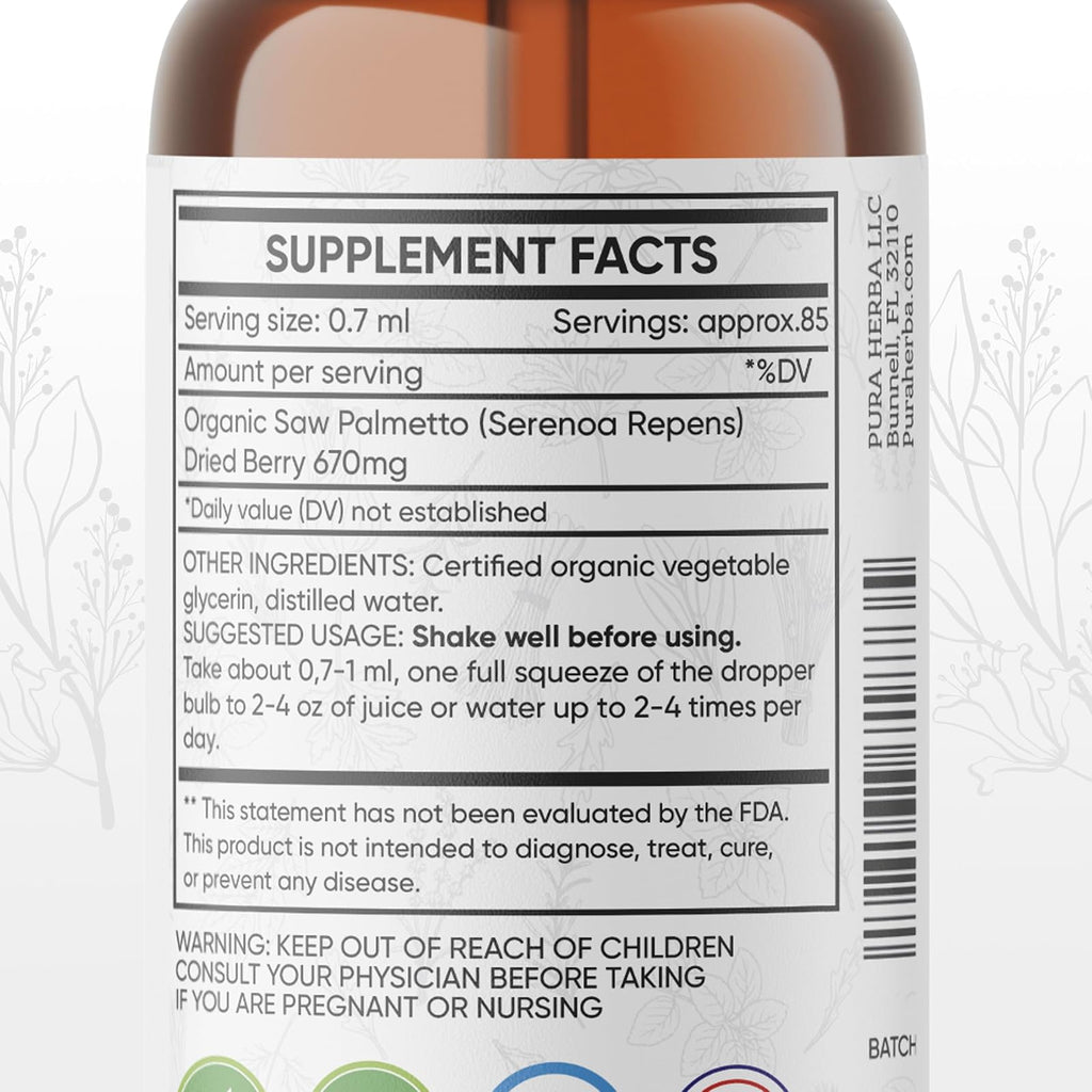 Natural saw palmetto extract for wellness
