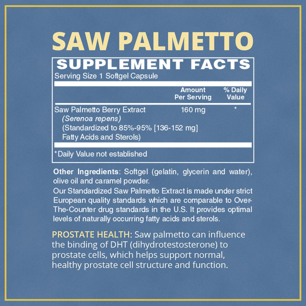 natural saw palmetto extract softgels