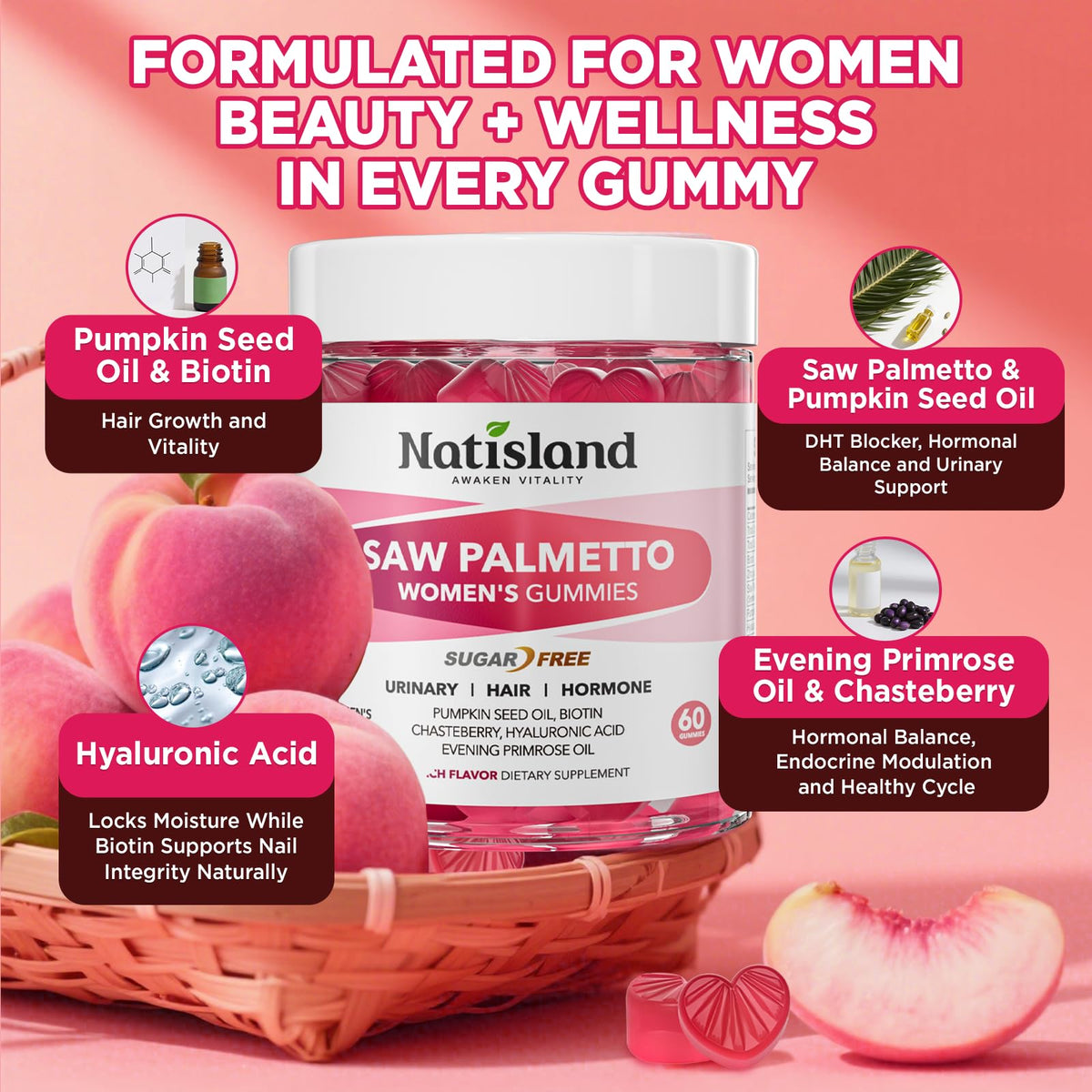 natural saw palmetto gummies for hormonal balance