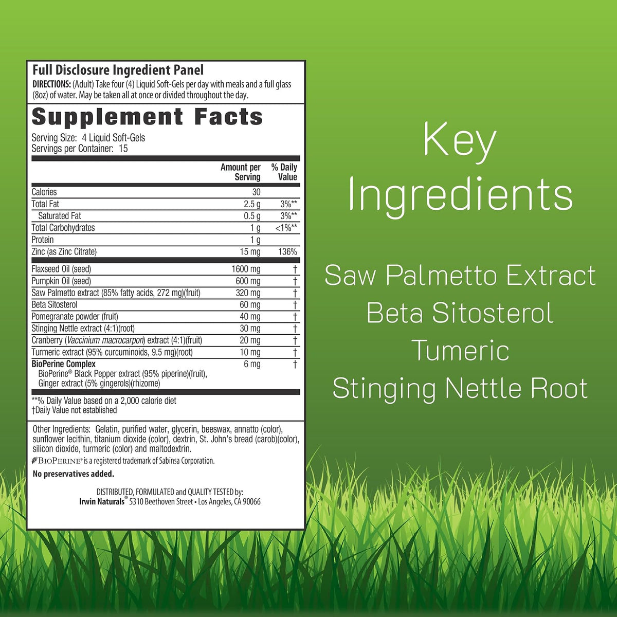 natural saw palmetto softgels