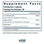 natural saw palmetto supplement capsules