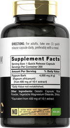 Natural saw palmetto supplement capsules