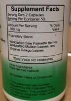 natural saw palmetto supplement capsules