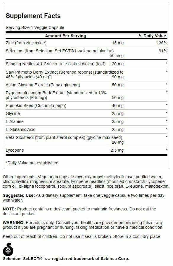 natural saw palmetto supplement capsules