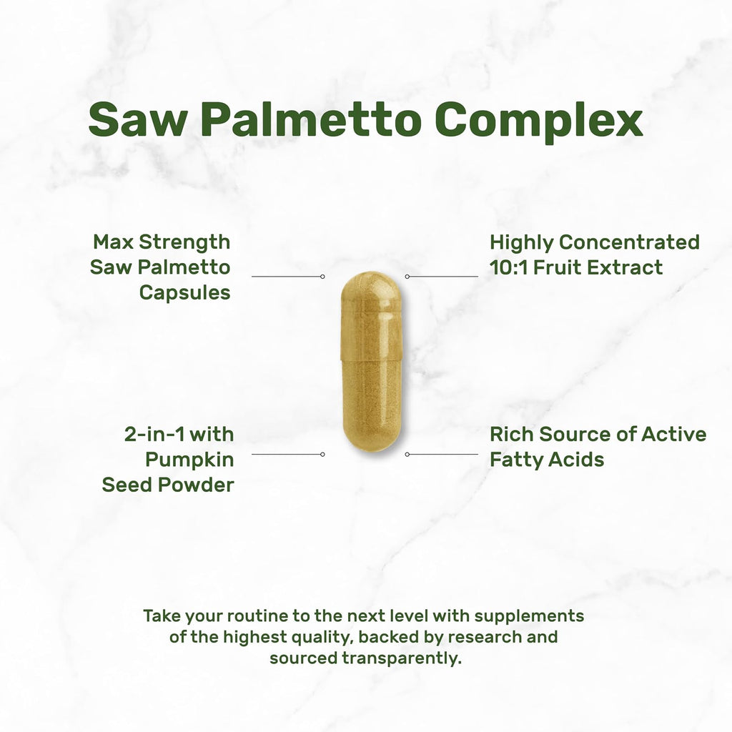 natural saw palmetto supplement capsules