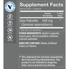 natural saw palmetto supplement capsules