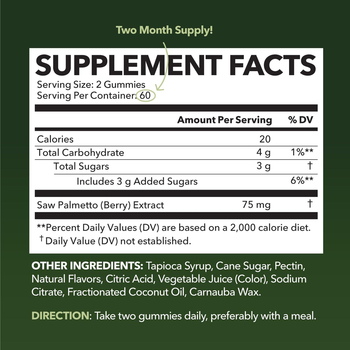 natural saw palmetto supplement for men
