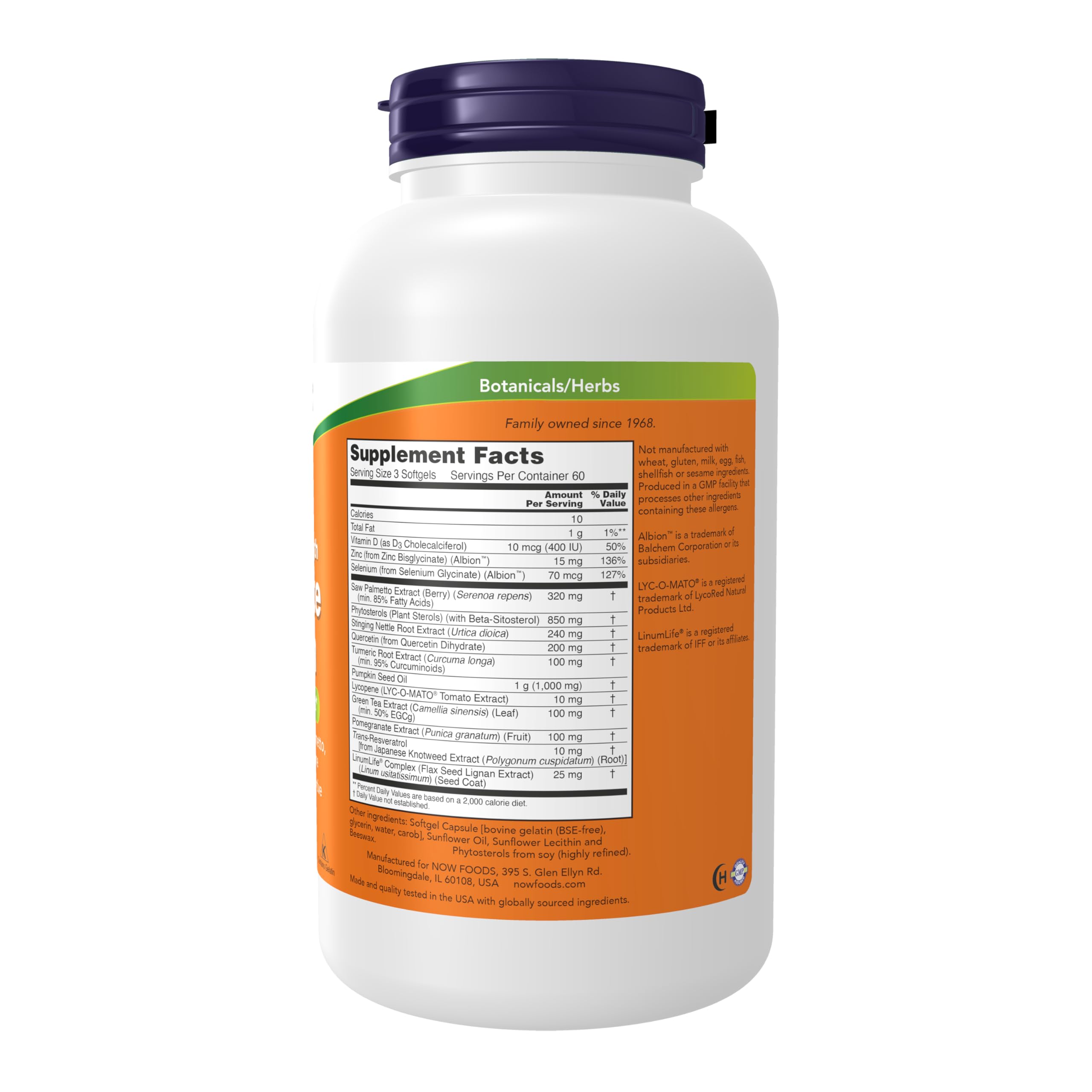 natural saw palmetto supplement softgels