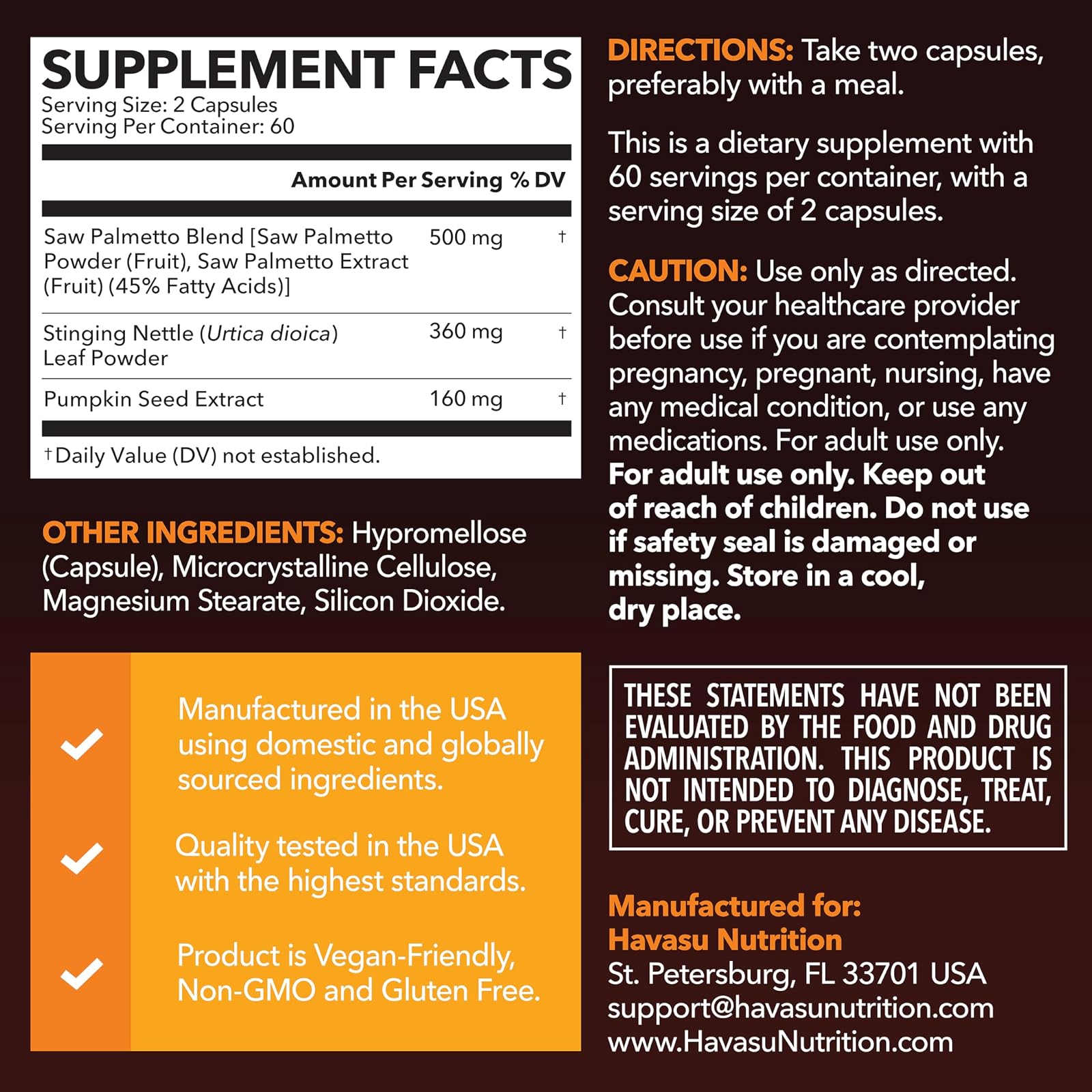 natural saw palmetto supplement