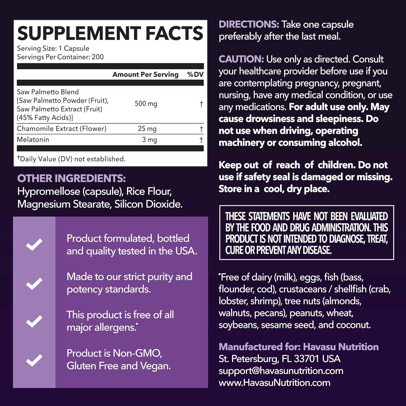 natural saw palmetto supplement