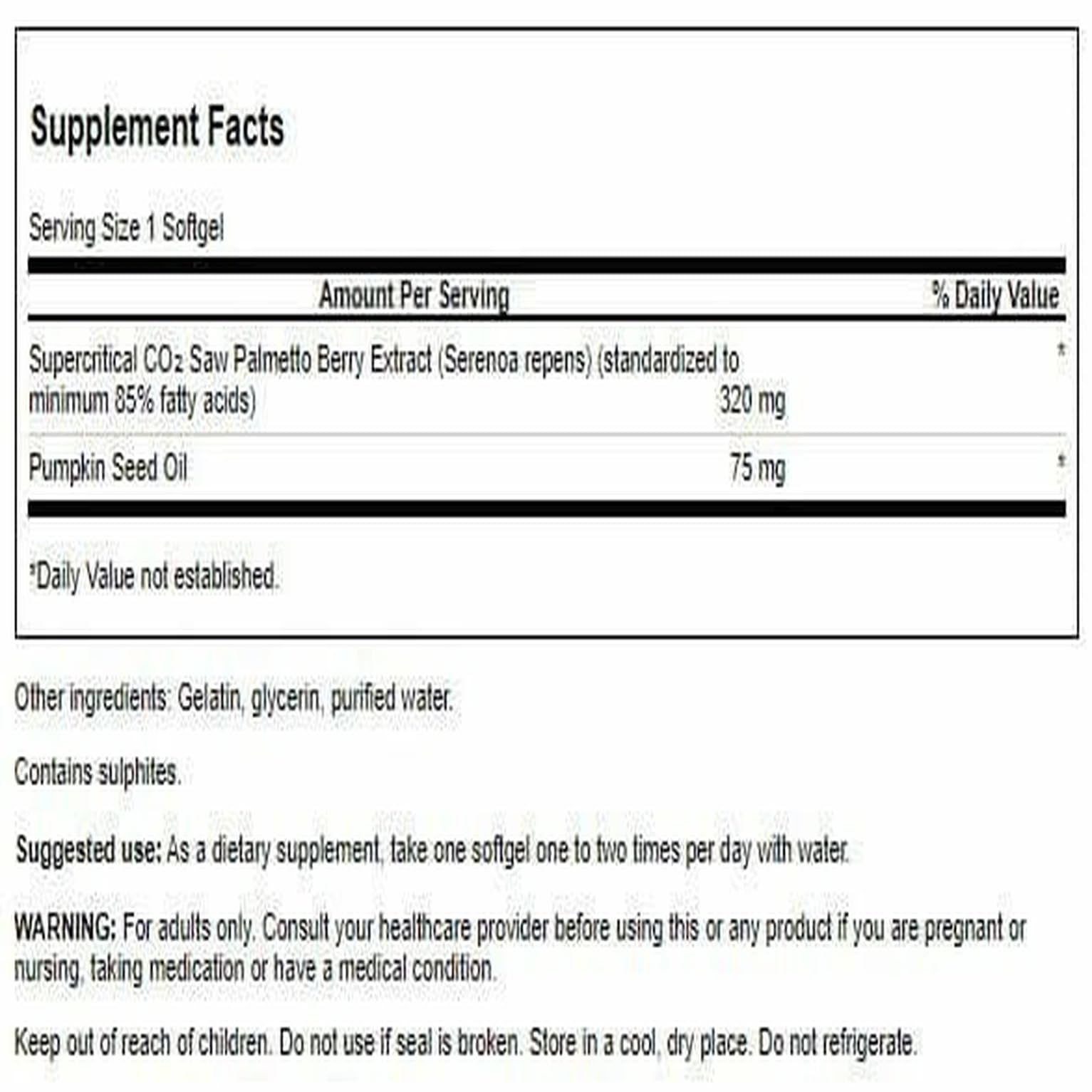 natural saw palmetto supplement