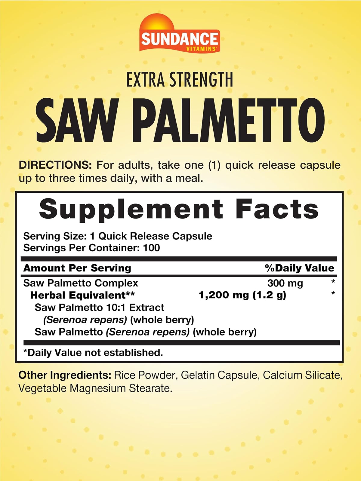natural saw palmetto supplement