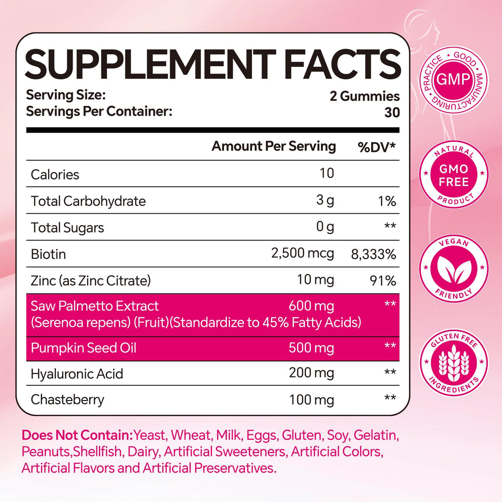 Natural saw palmetto supplements for hair