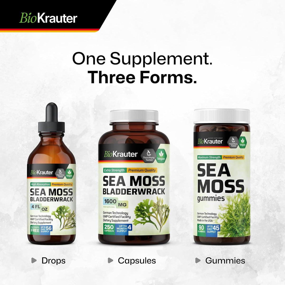 Natural sea moss for immune support